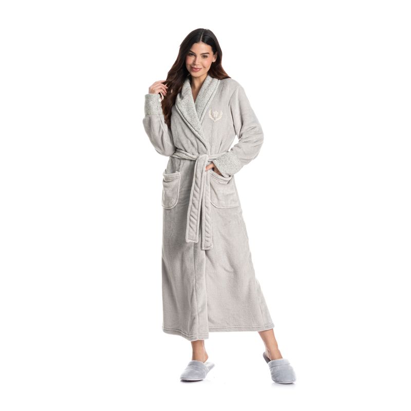 Robe Feminino Longo Em Fleece Cristal - Daniela Tombini
